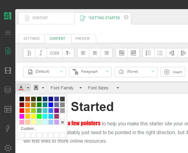 Adding Font Color Selector Adding Font Color Selector